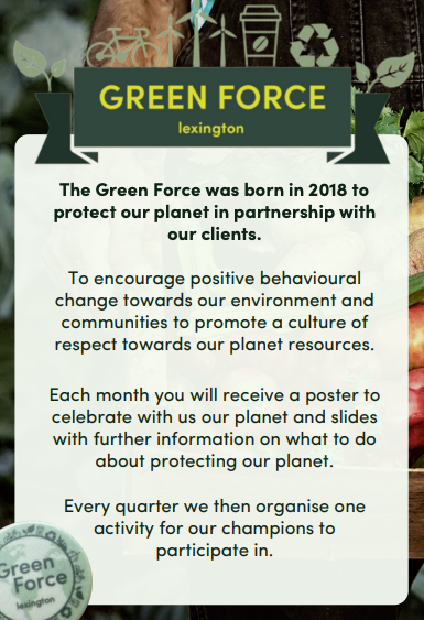 Lexington Catering for The Green Force - Restaurant Marketer and Innovator